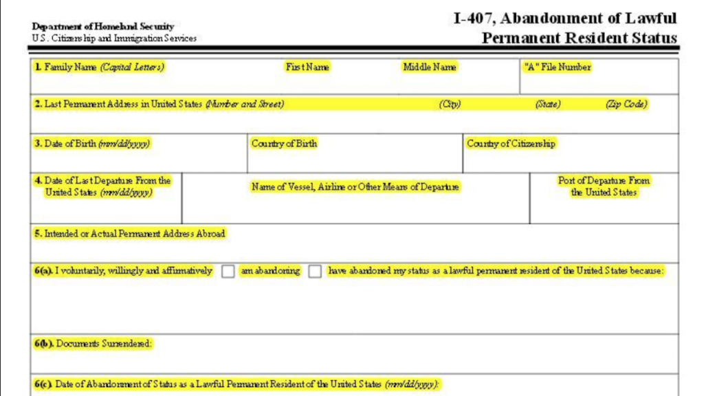 USCIS Re-routing Abandonment of Green Card Record - Path2USA